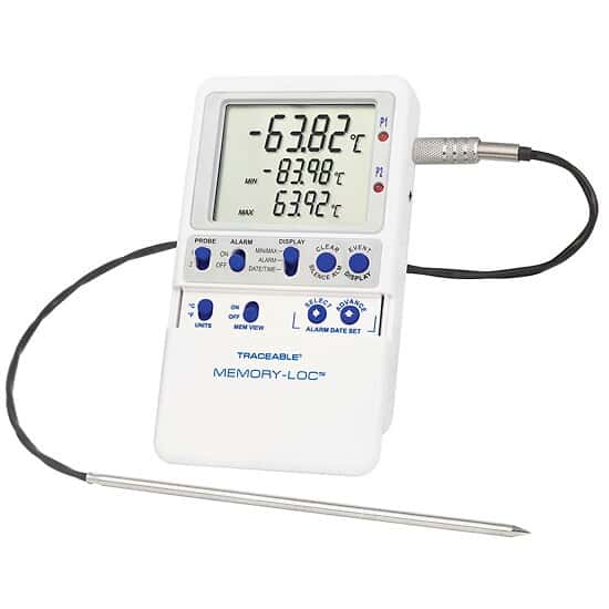 Traceable Memory-Loc™ Datalogging Low-Temp Thermometer; 1 Stainless ...
